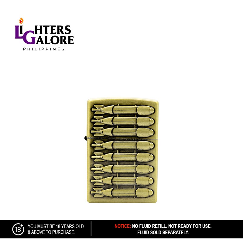 Lighters Galore - Jingling Flint Lighter (Embossed 8 Missiles, Bronze ...