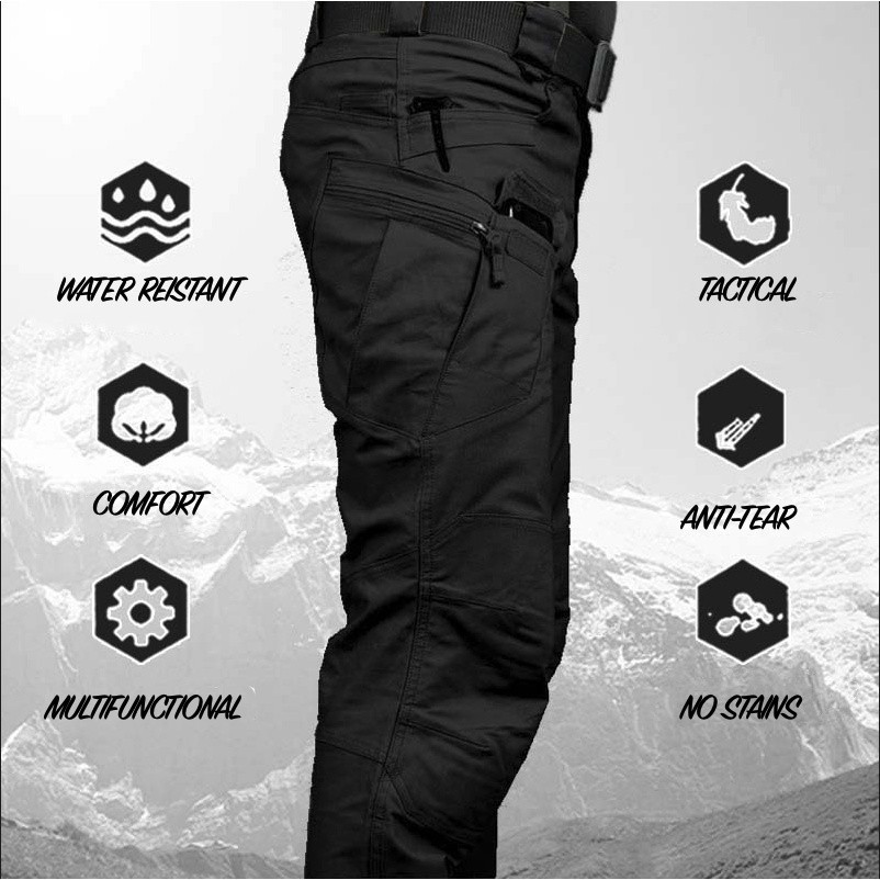 Tactical Pants IX7/lX9 Waterproof Trousers Ripstop Casual Outdoor Hiking Cargo Pants Men ...
