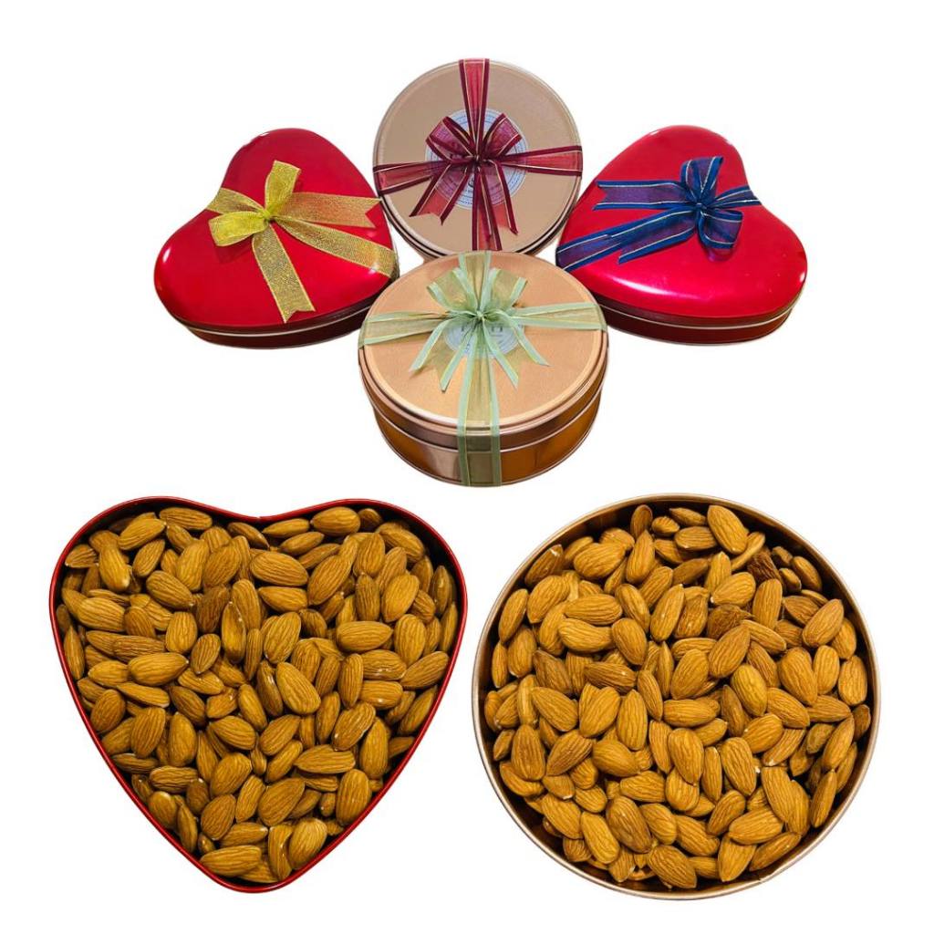 Raw Almonds in can imported from California - healthy snack option ...