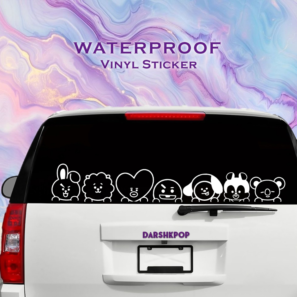 Bt21 Peeking Waterproof Car Sticker Laptop Decals | Shopee Philippines