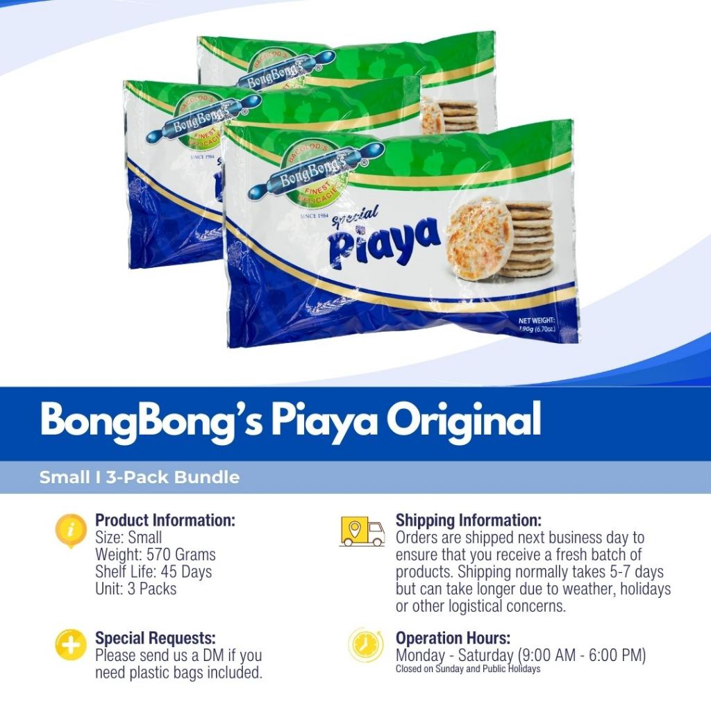 BongBong's Piaya Original Small I 3 Packs | Shopee Philippines