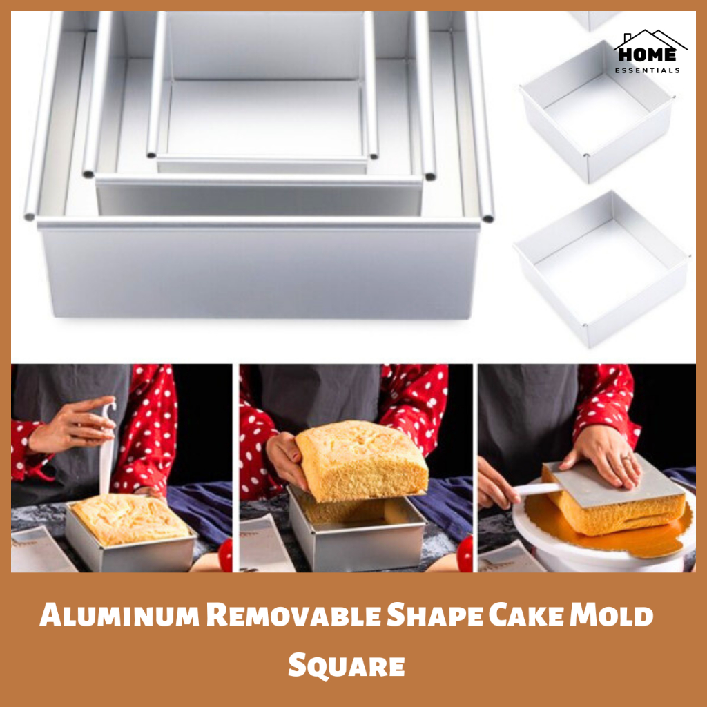 Aluminum Removable Shape Cake Mold Square | Shopee Philippines