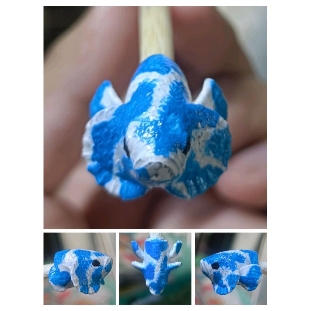 BLUE MARBLE betta head flaring stick | Shopee Philippines