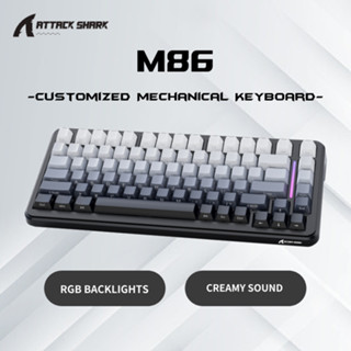 Attack Shark M86 Wireless Mechanical Keyboard Bluetooth Rgb Side Carved E-Sports Game Keyboard ...