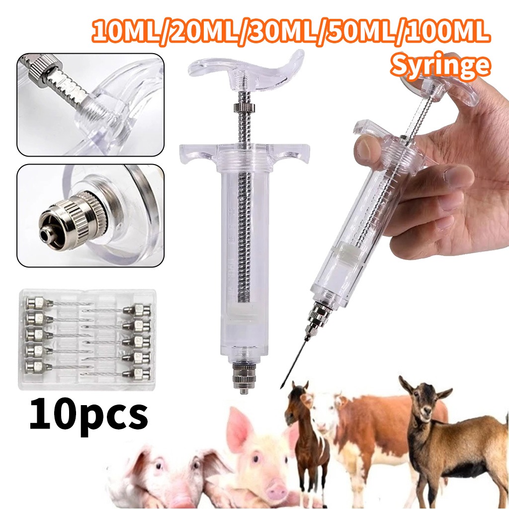 10-100ML Syringes Fiber Glass Syringe Pig Syringe Veterinary Syringes ...