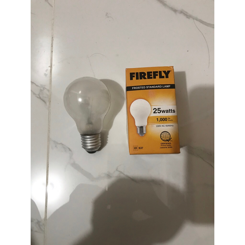 25 WATTS FIREFLY E27 FROSTED STANDARD LAMP Incandescent Light Bulb ...