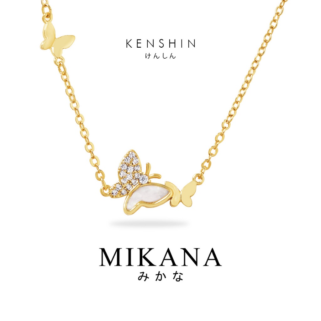 Mikana Golden Wings Kenshin Gold Plated Station Necklace for women ...
