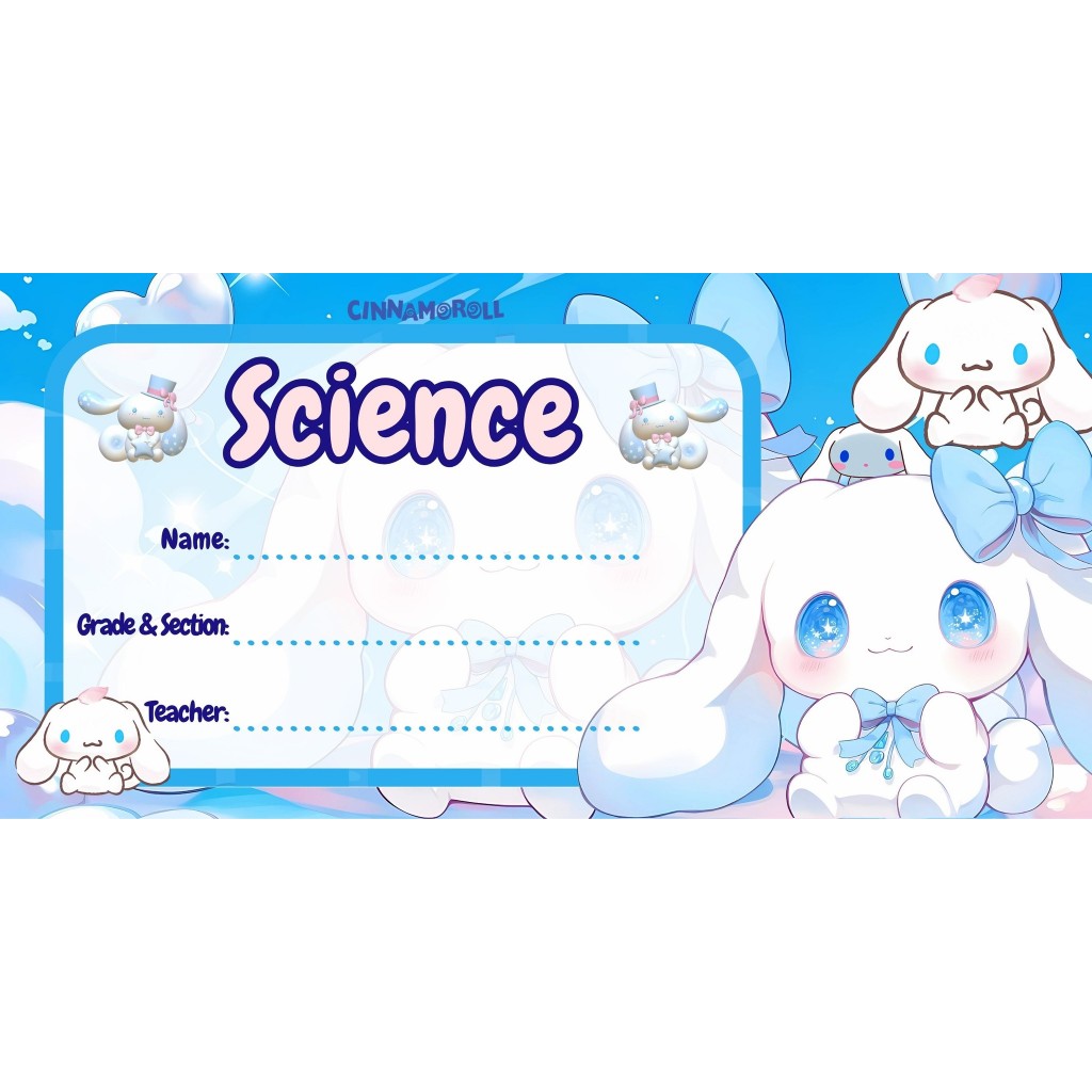 CINNAMOROLL NAME WITH SUBJECT LABELS | Shopee Philippines