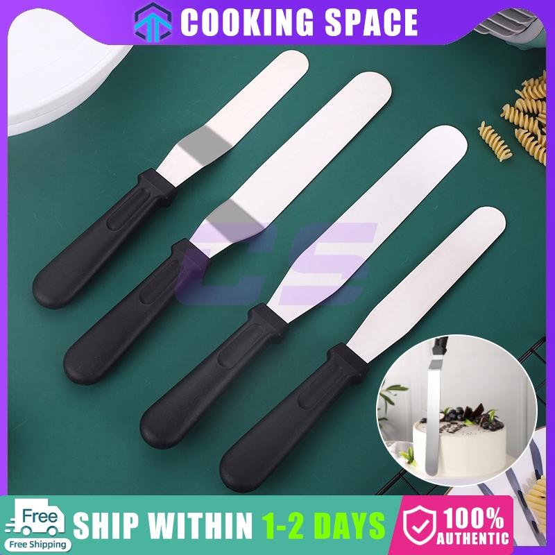 Stainless Steel Flat/Curved Offset Spatula 6/8/10inches For Cake ...