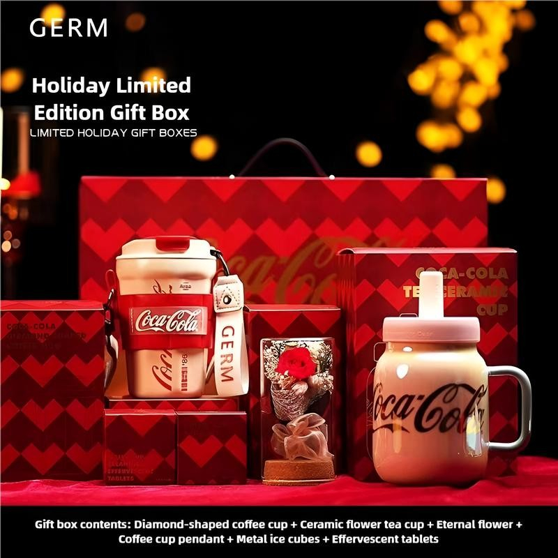 GERM X Coca-Cola DT18 Gift Set Coffee Mug + Tea Cup Gift for Girlfriend ...