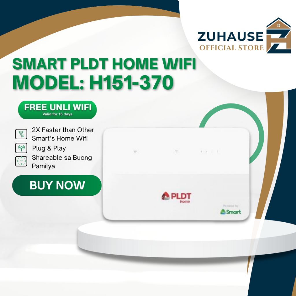 Zuhause | PLDT Smart Prepaid Home WiFi – LTE Advanced Huawei H151-370 (Cat 6) with Smart SIM ...