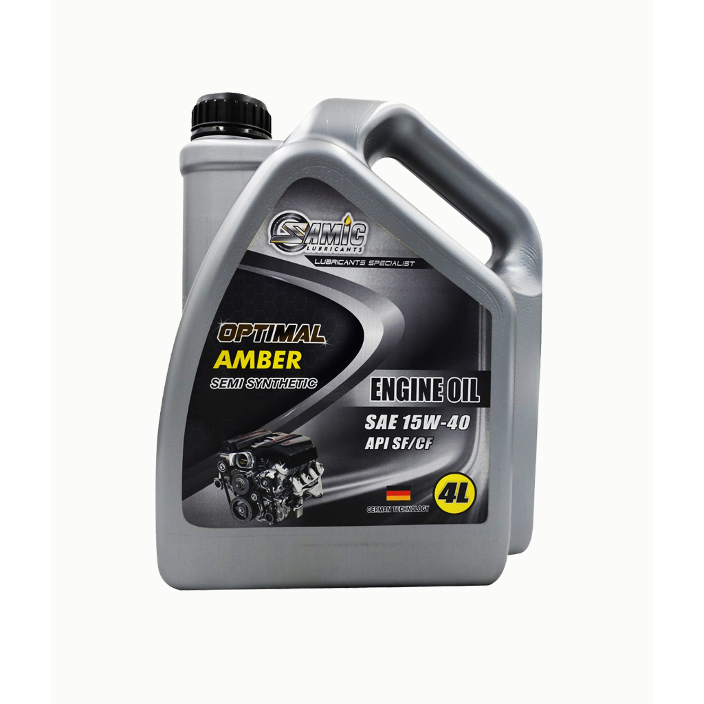 Samic Optimal Amber SF/CF 15W40 Semi-Synthetic Gasoline Engine Oil (4 ...