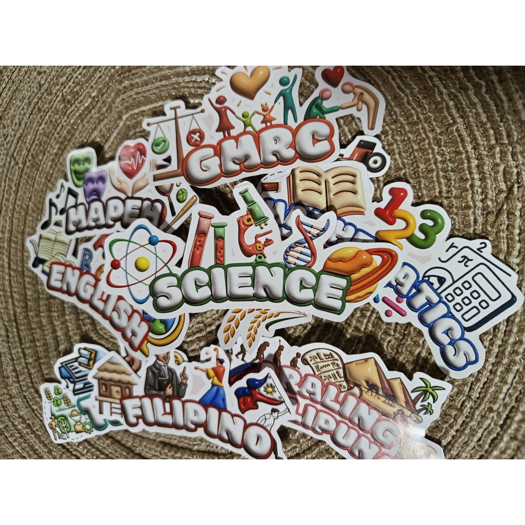 SCHOOL SUBJECT STICKER 3D | Shopee Philippines