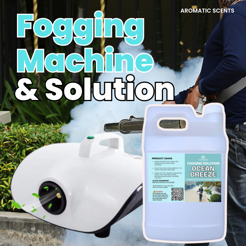 1500W Fogging Machine with Disinfectant Fogging Solution - 1 Gallon ...