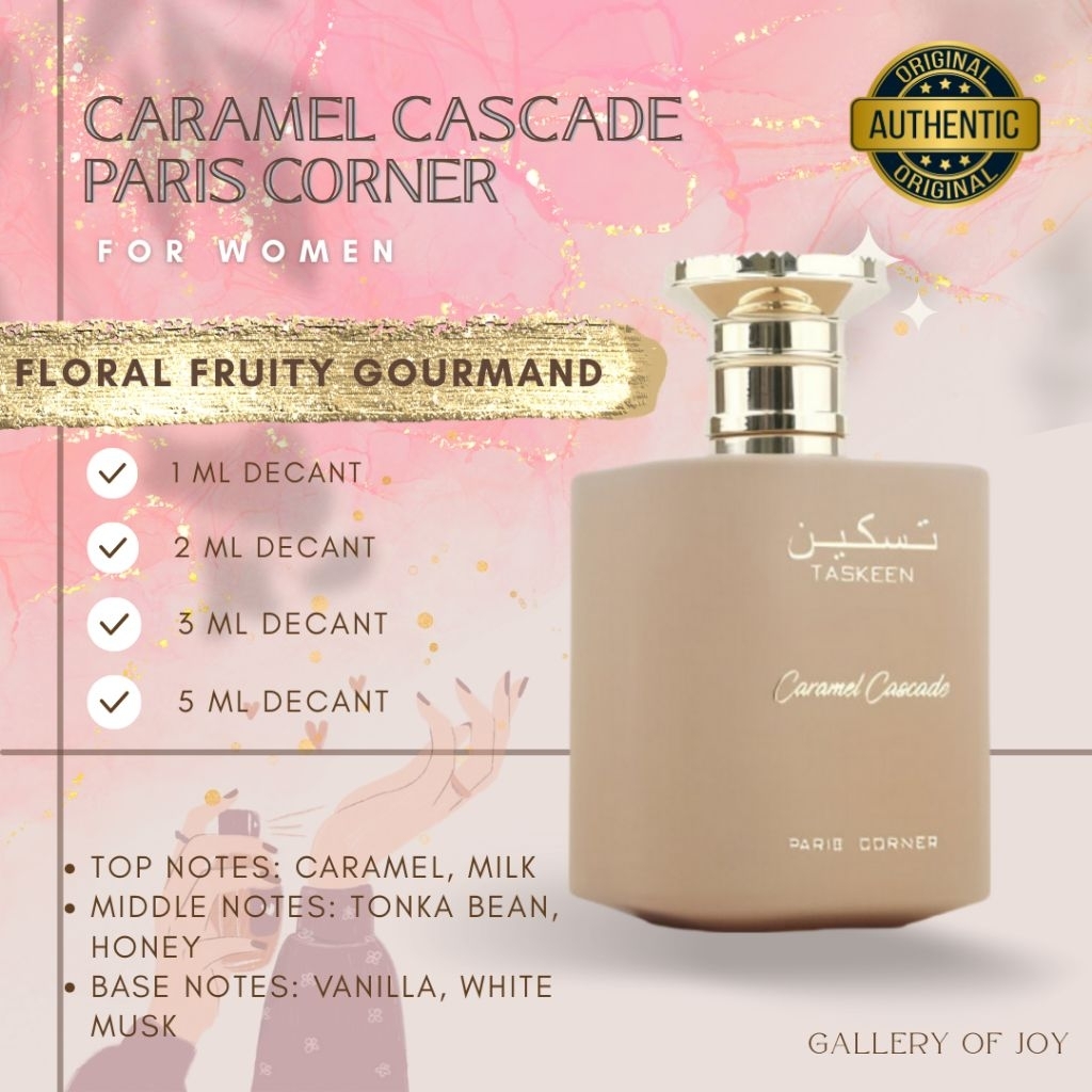 Caramel Cascade Paris Corner (Bianco Latte Dupe) decant / takal ...