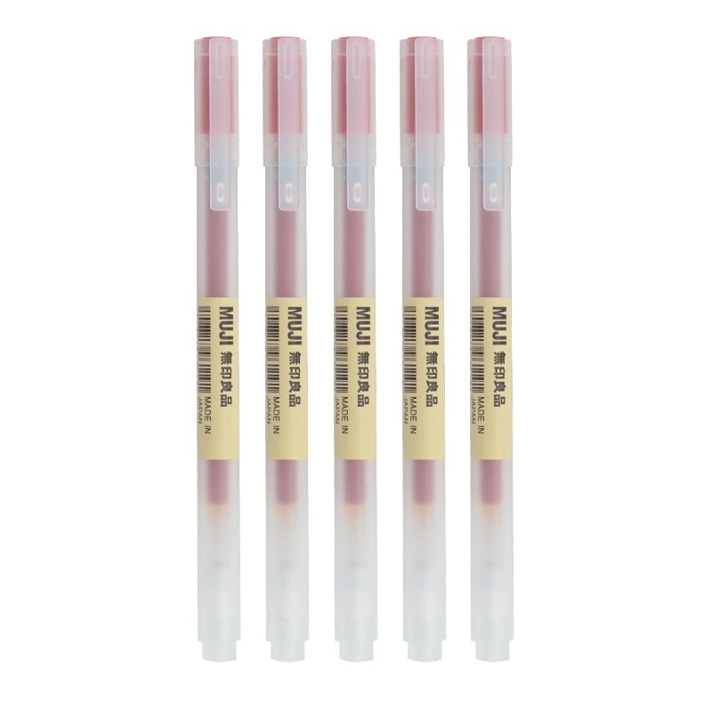 [New]Japanese MUJI 0.5mm\0.38mm New Old MUJI Gel Pen (RED) | Shopee ...