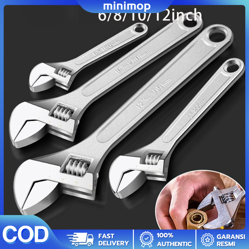 Adjustable wrench 6/8/10/12 inch forged wrench manual fast live wrench ...