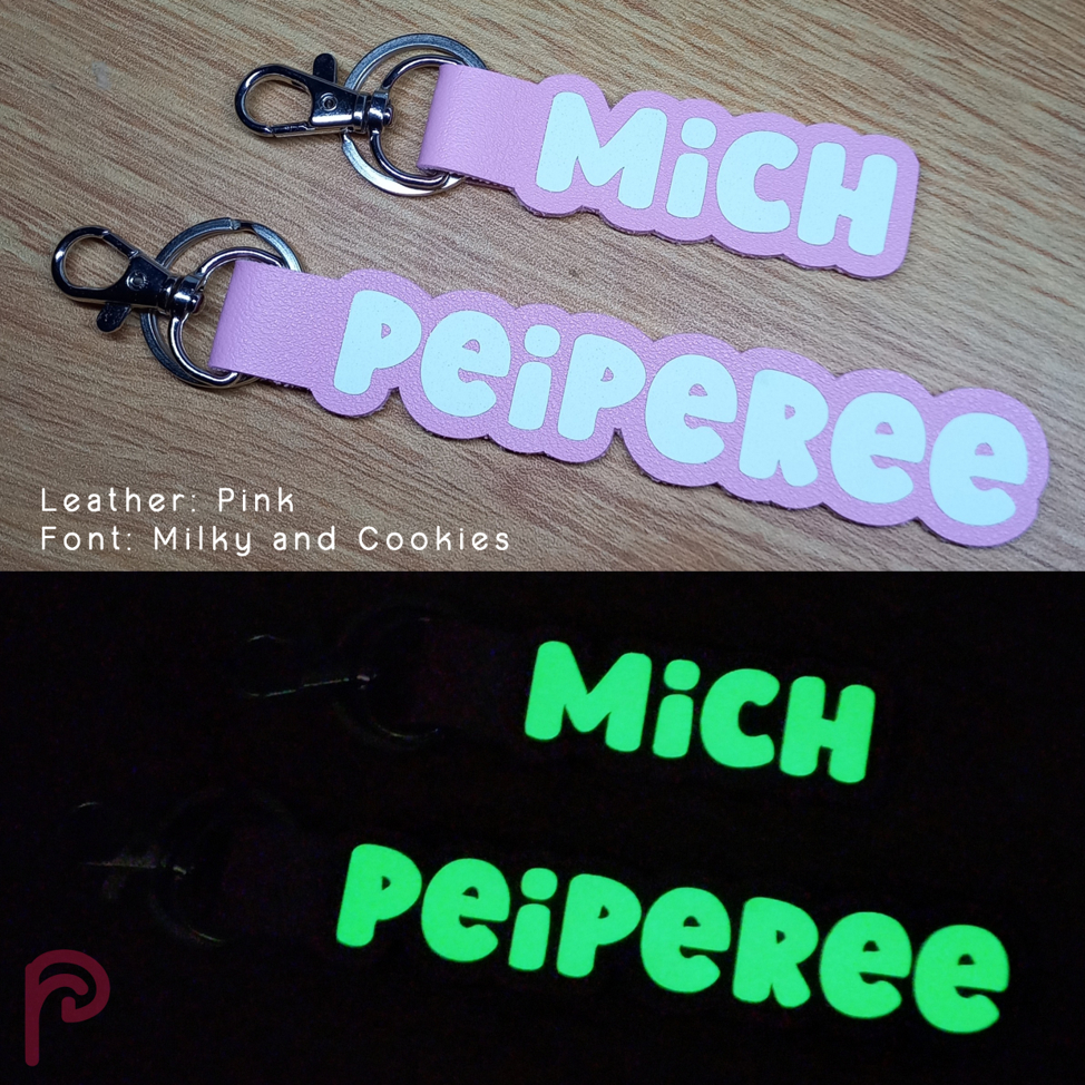 Customized Glow in the Dark Bag Tag , Leather Bag Tag , Luggage Tag ...