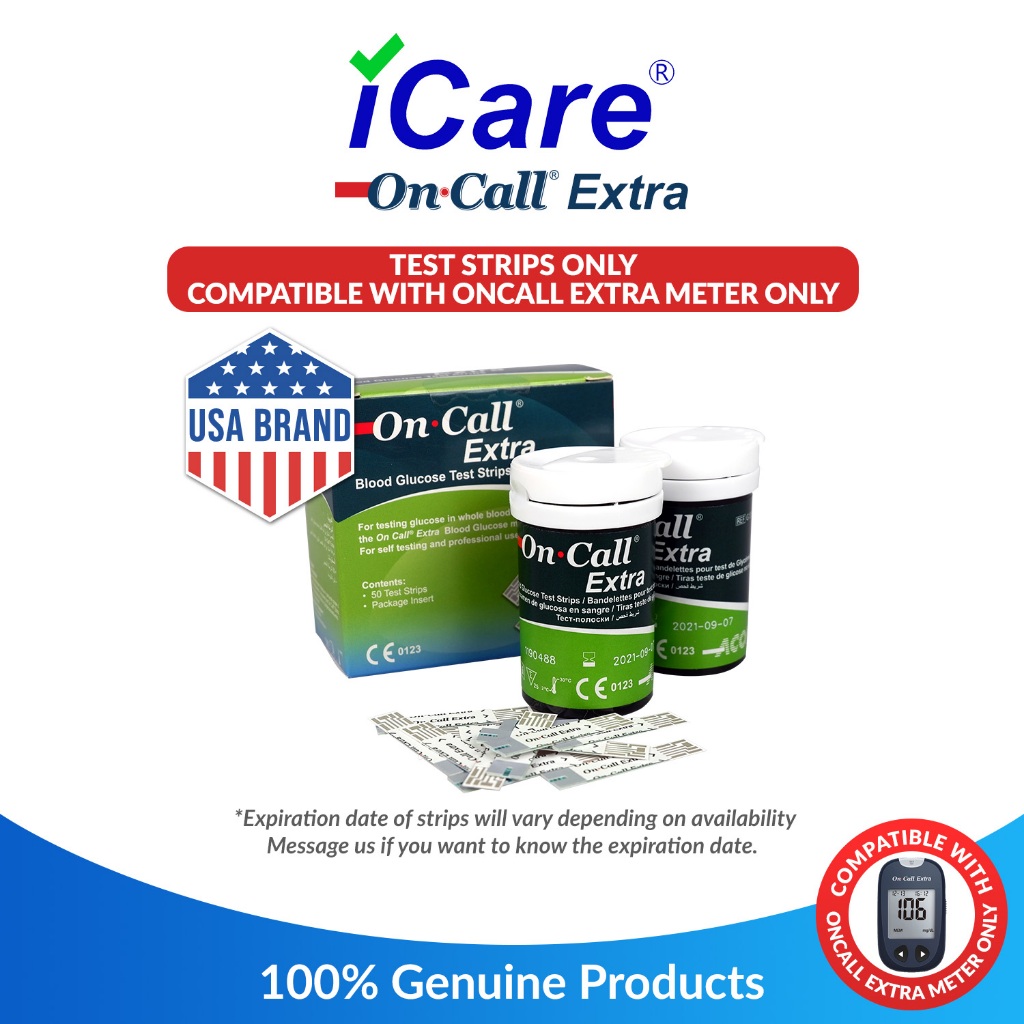 iCare® On Call® Extra Test Strips 25/50 iCare COMPATIBLE ONLY WITH ...