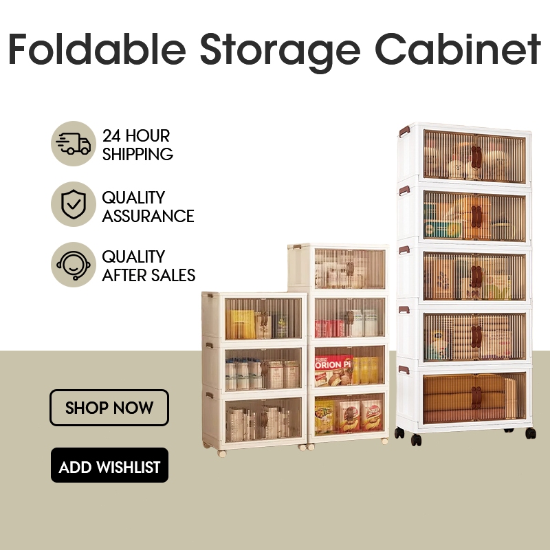 Foldable 5 Layer Cabinet Organizer Storage Durabox Drawer Cabinet ...