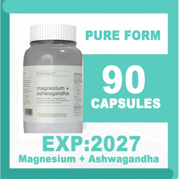 Reduce Stress Pure Form Magnesium Glycinate + Ashwagandha Root ...