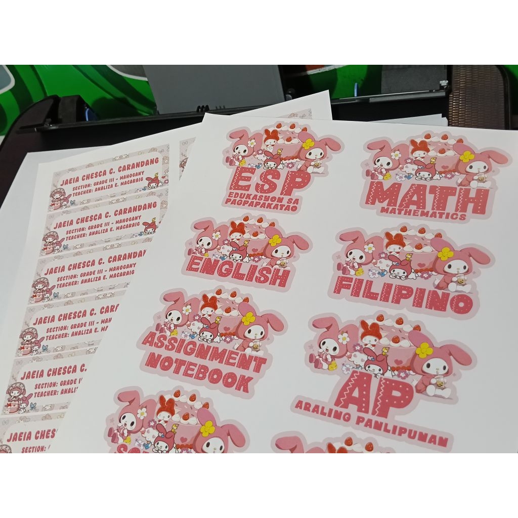 NOTEBOOK LABELS (Subject,Name) | Shopee Philippines