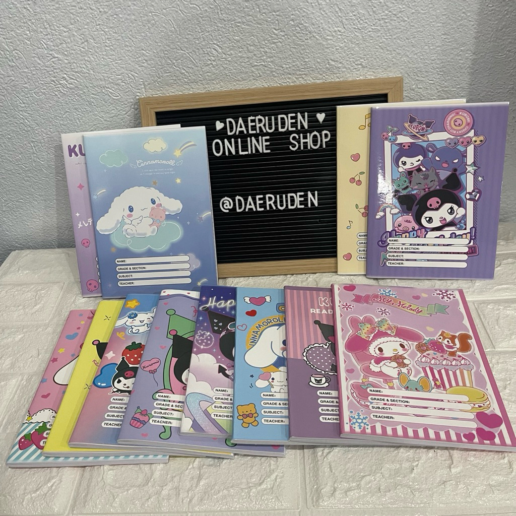 Sanrio Characters Writing Composition Notebook with Name Label (Kuromi ...