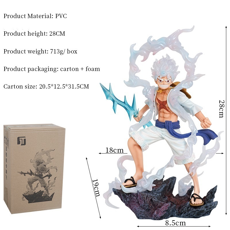 One Piece Luffy Monkey D. Luffy Gear 5 Nika Luffy Standing On Rock ...