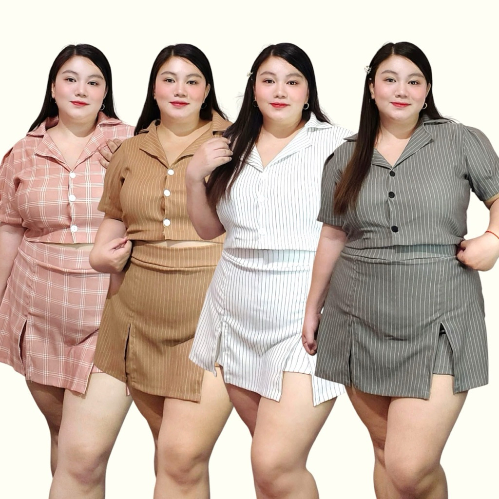CHEAPEST PLUS SIZE CLARETT COORDS SKORT XL TO 3XL | Shopee Philippines