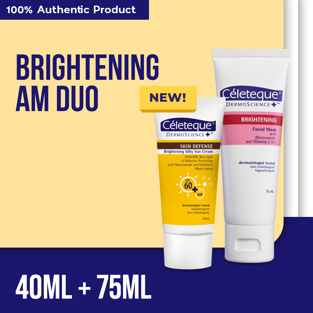 Celeteque Brightening AM Duo(Brightening Facial Wash 75ml + Skin ...