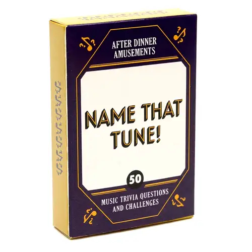 Name That Tune : 50 Music Trivia Questions and Challenges - Card game ...