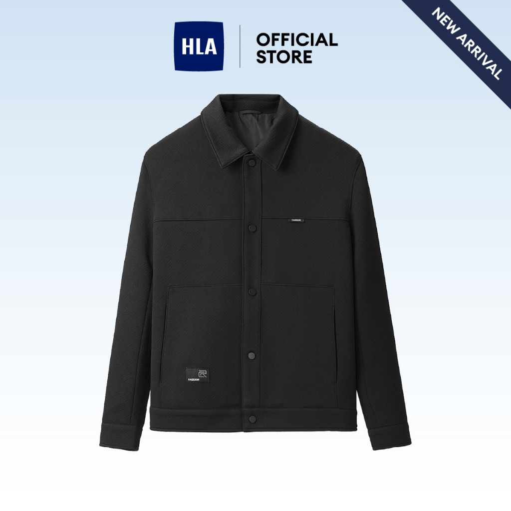 HLA Turn-Down Collar Jacket Fall/Winter Work Style Casual Color-Block ...