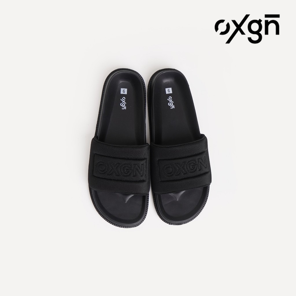 OXGN Single Band Slides For Men (Black/Coffee) | Shopee Philippines
