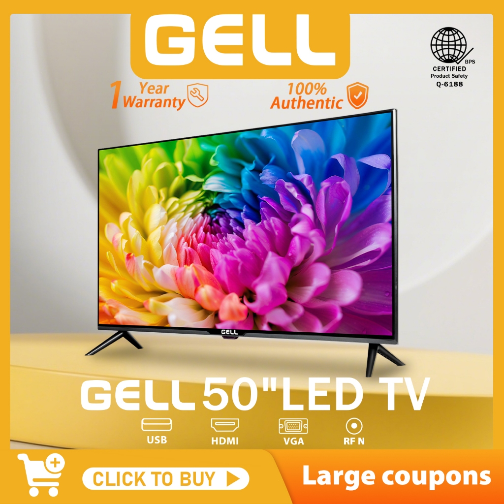 Gell 50 Inch Android Smart Ultra Full HD LED TV With Wall Bracket ...
