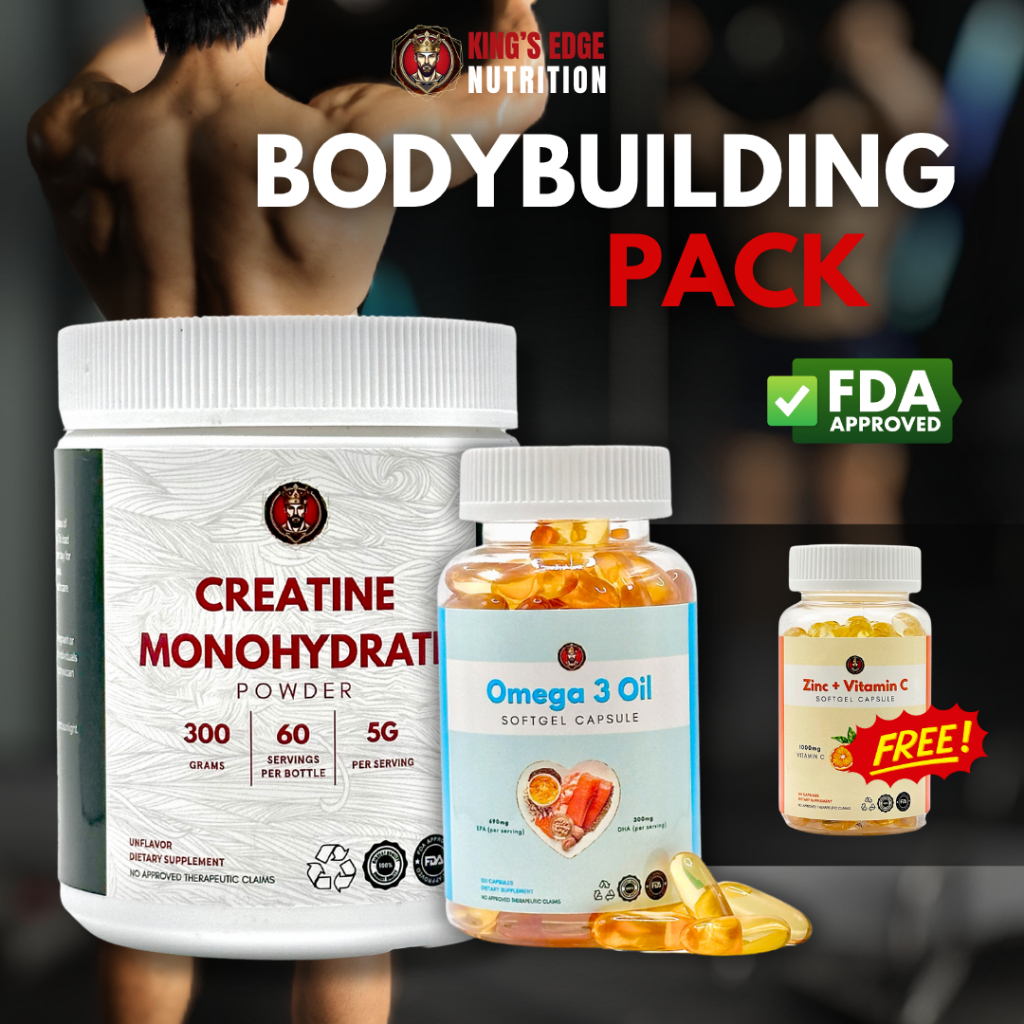 Bodybuilding Pack (Creatine Powder & Fish Oil) – Strength, Muscle ...