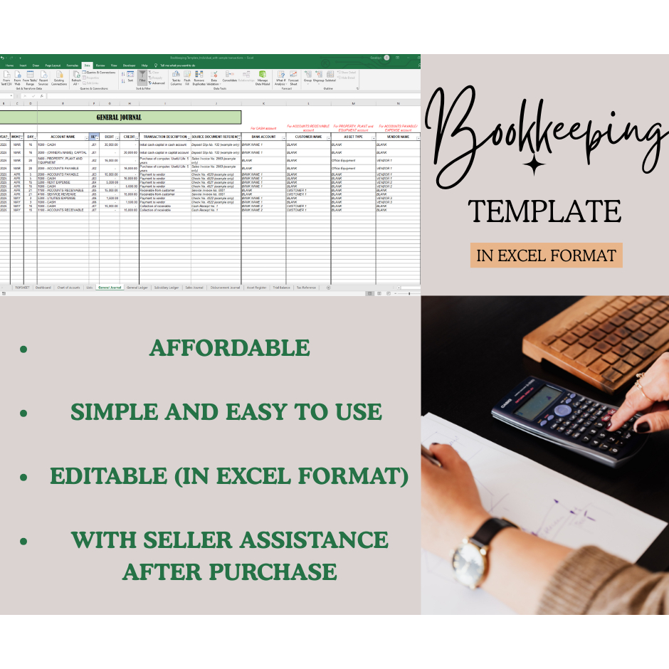 Bookkeeping Template in Excel Format | Shopee Philippines