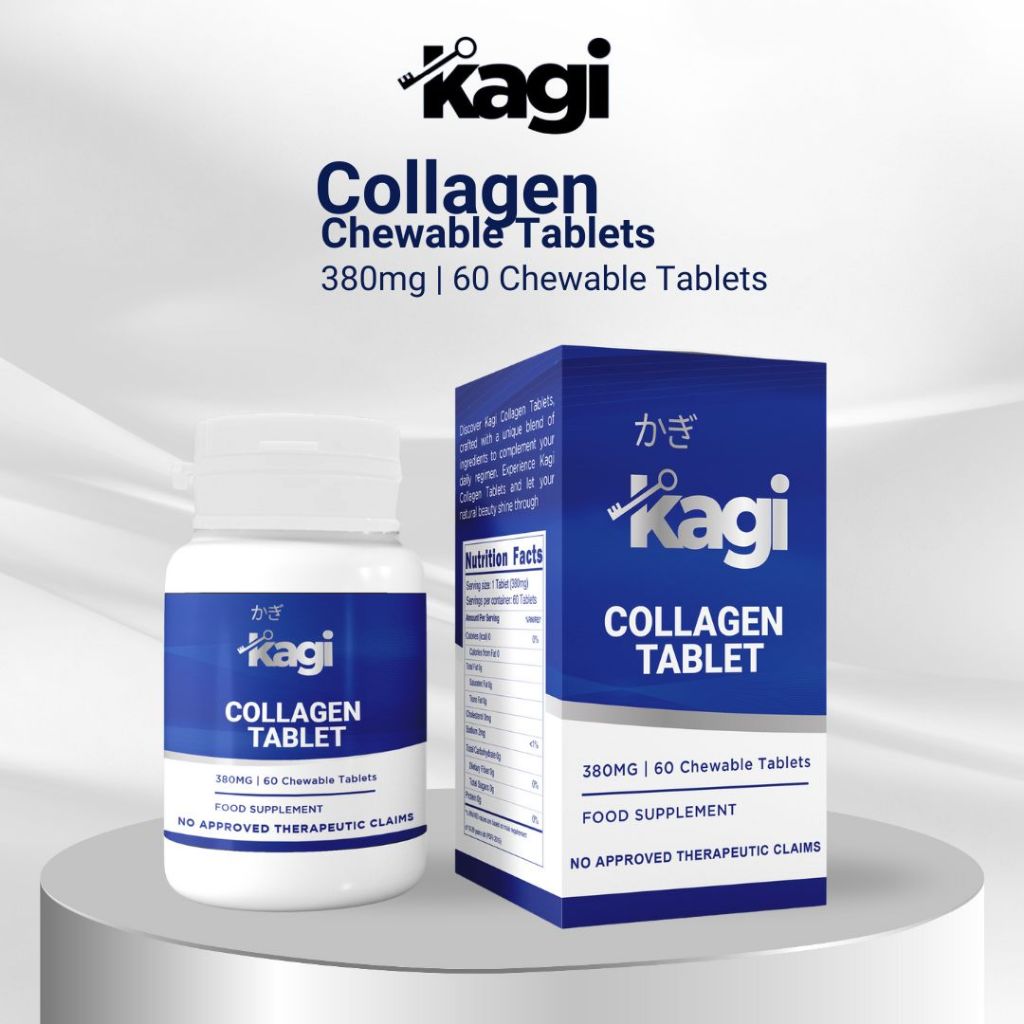 Kagi Collagen Tablet 380mg/60 chewable Tablet Food Supplement (Marine ...