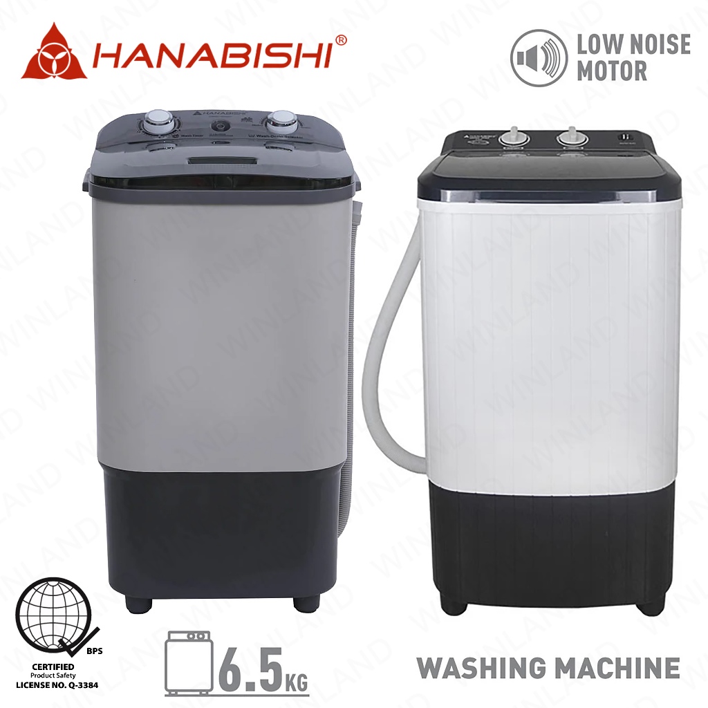 Hanabishi by Winland 6.5 kgs Single Tub Washing Machine HWMD-165GRY ...