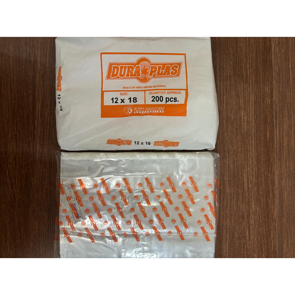 100 pcs/pack 12x18 Dura Plas 03 Orange Thick Plastic Linaw/Clear ...