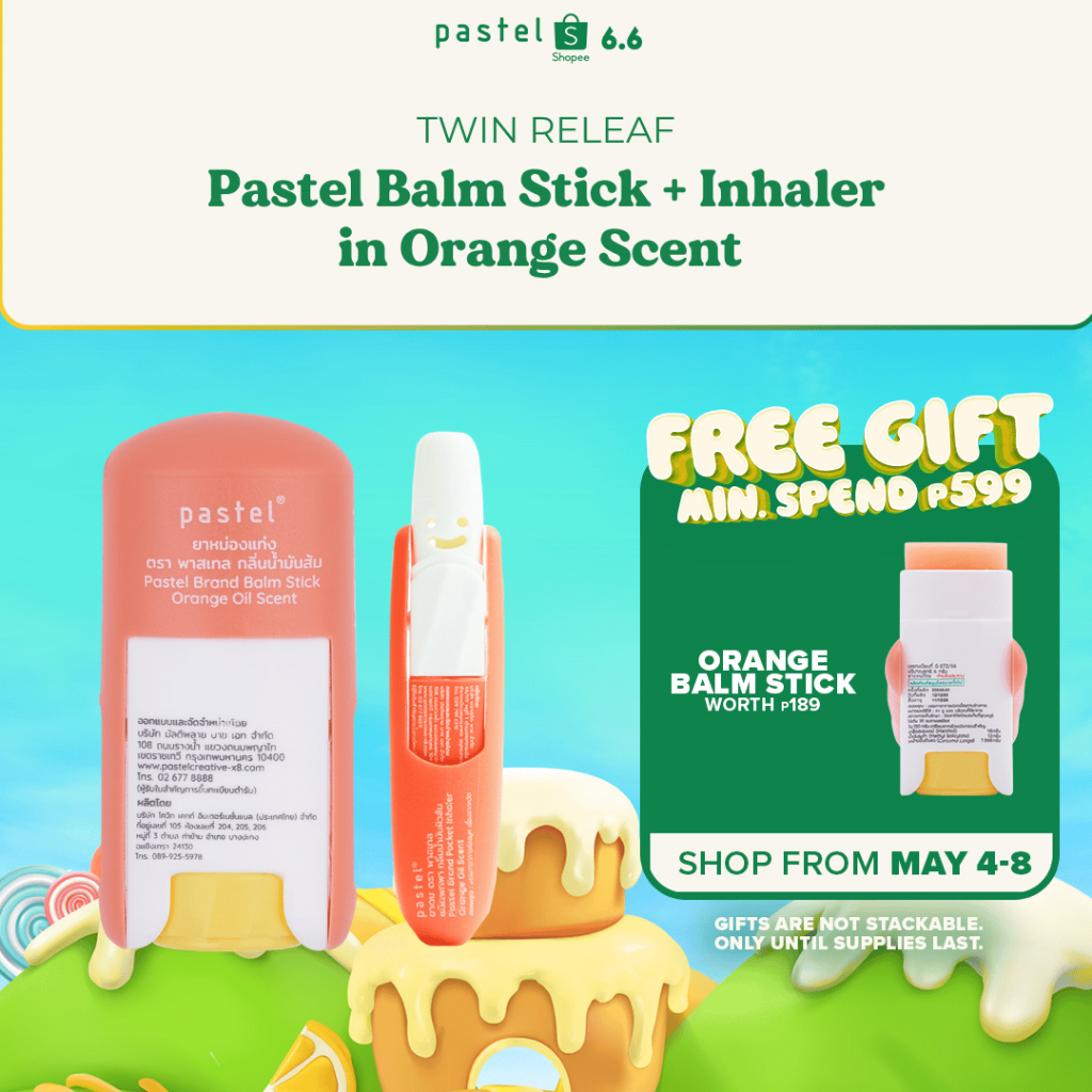Pastel Inhaler Orange Scent + Pastel Balm Stick Orange Scent | Shopee ...