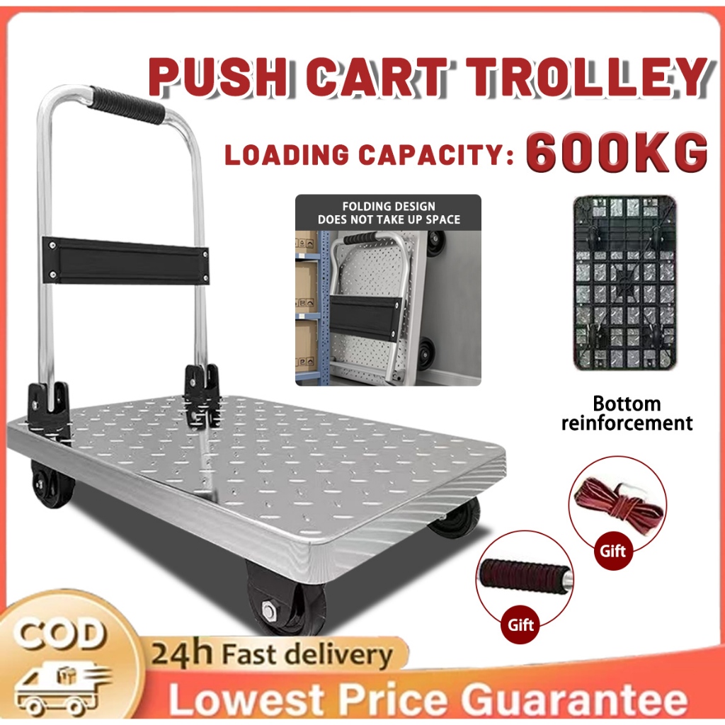 ⭐COMEL⭐Bearing 600KG Trolley Cart Metal Push Cart Multifunctional ...