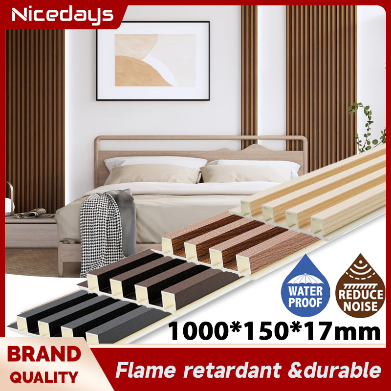 WPC Fluted Wall Panel Waterproof Grille Design Ecological Board ...