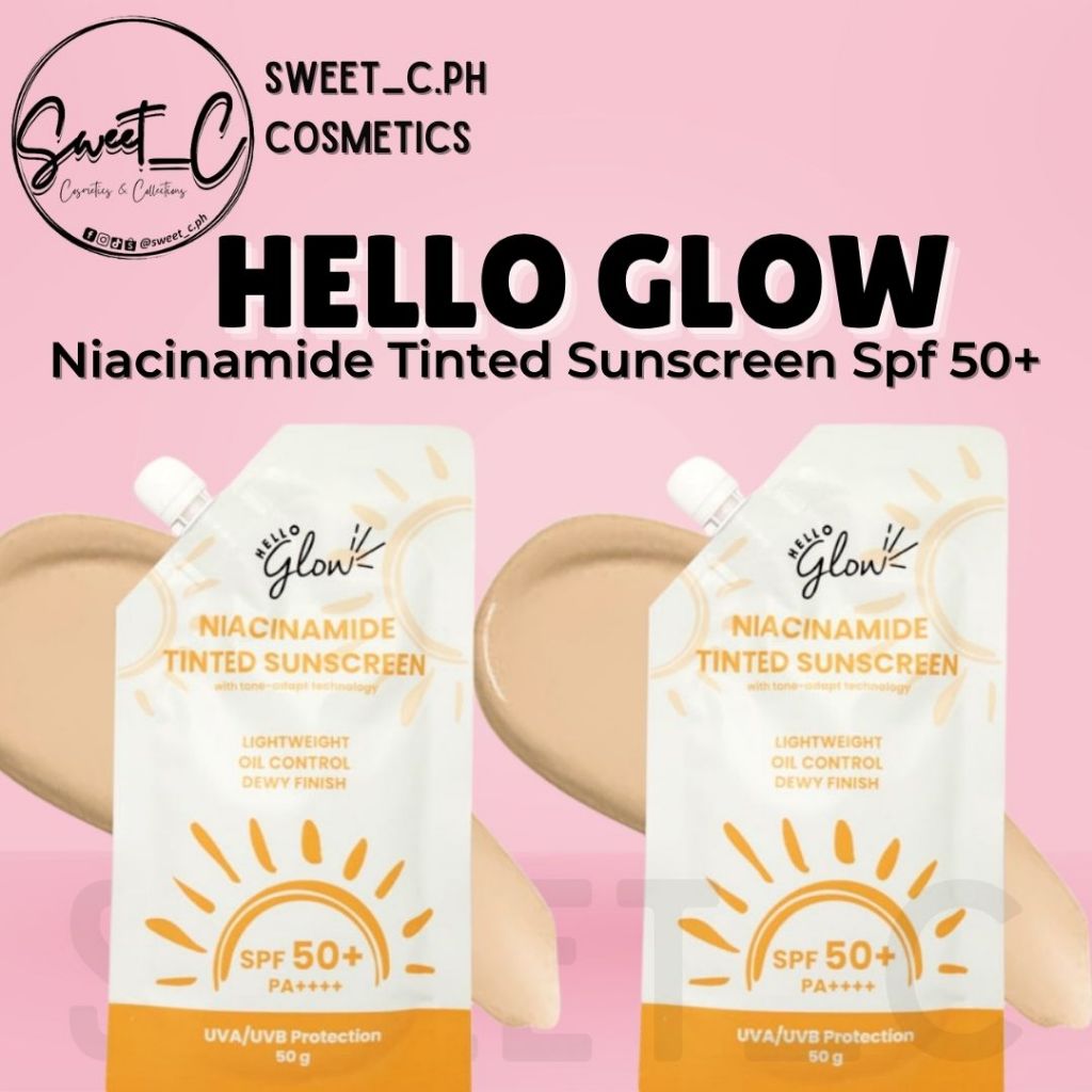 Hello Glow Niacinamide Tinted Sunscreen Spf 50+ (50g) | Shopee Philippines