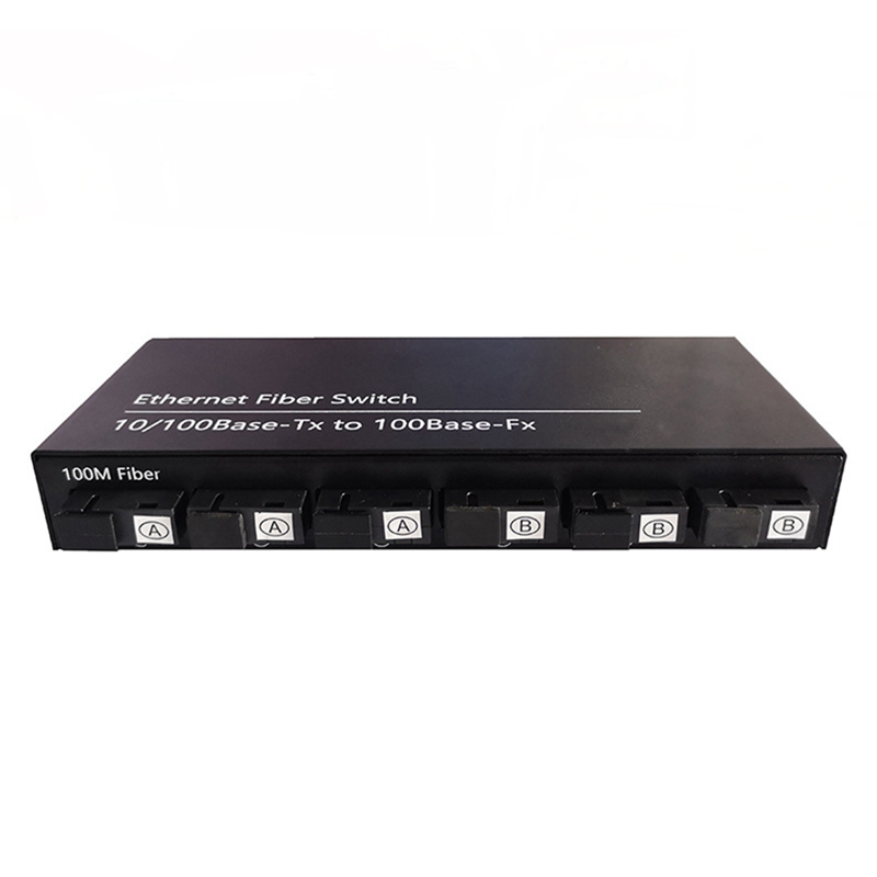 10/100M Ethernet Switch 6 Fiber Port 25KM 2UTP RJ45 Fiber Optical ...