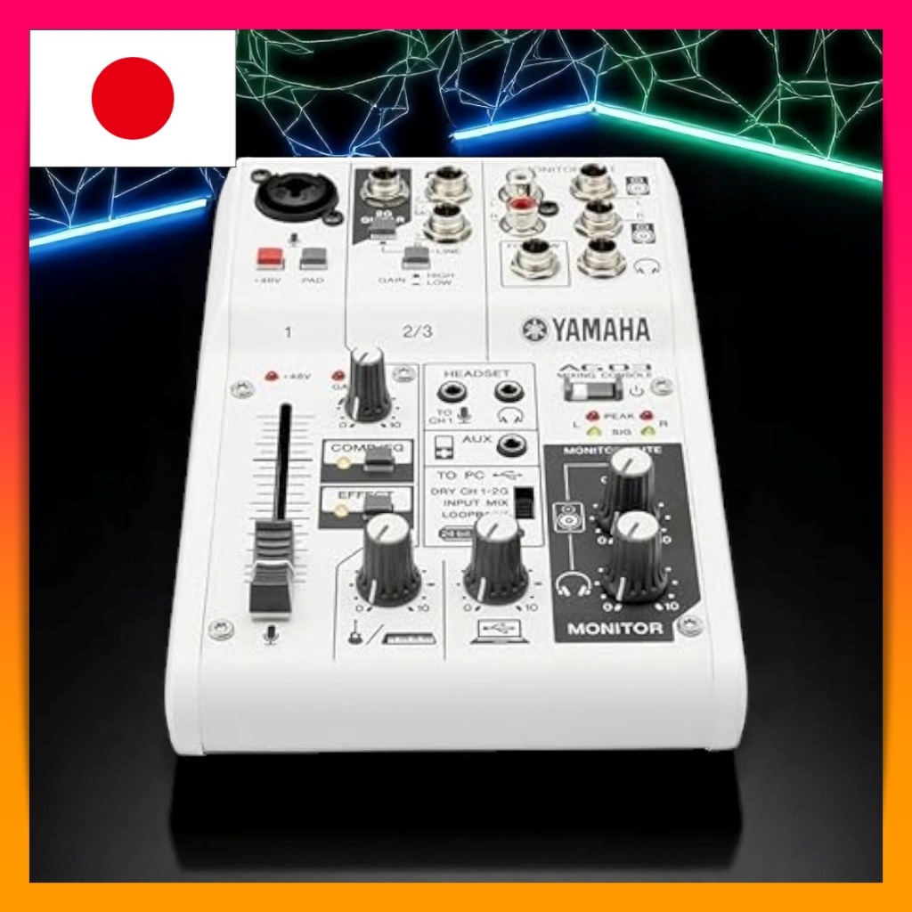 Yamaha AG03 Webcasting Mixer Audio Interface 3-Channel for Streaming & Music Production | Shopee ...