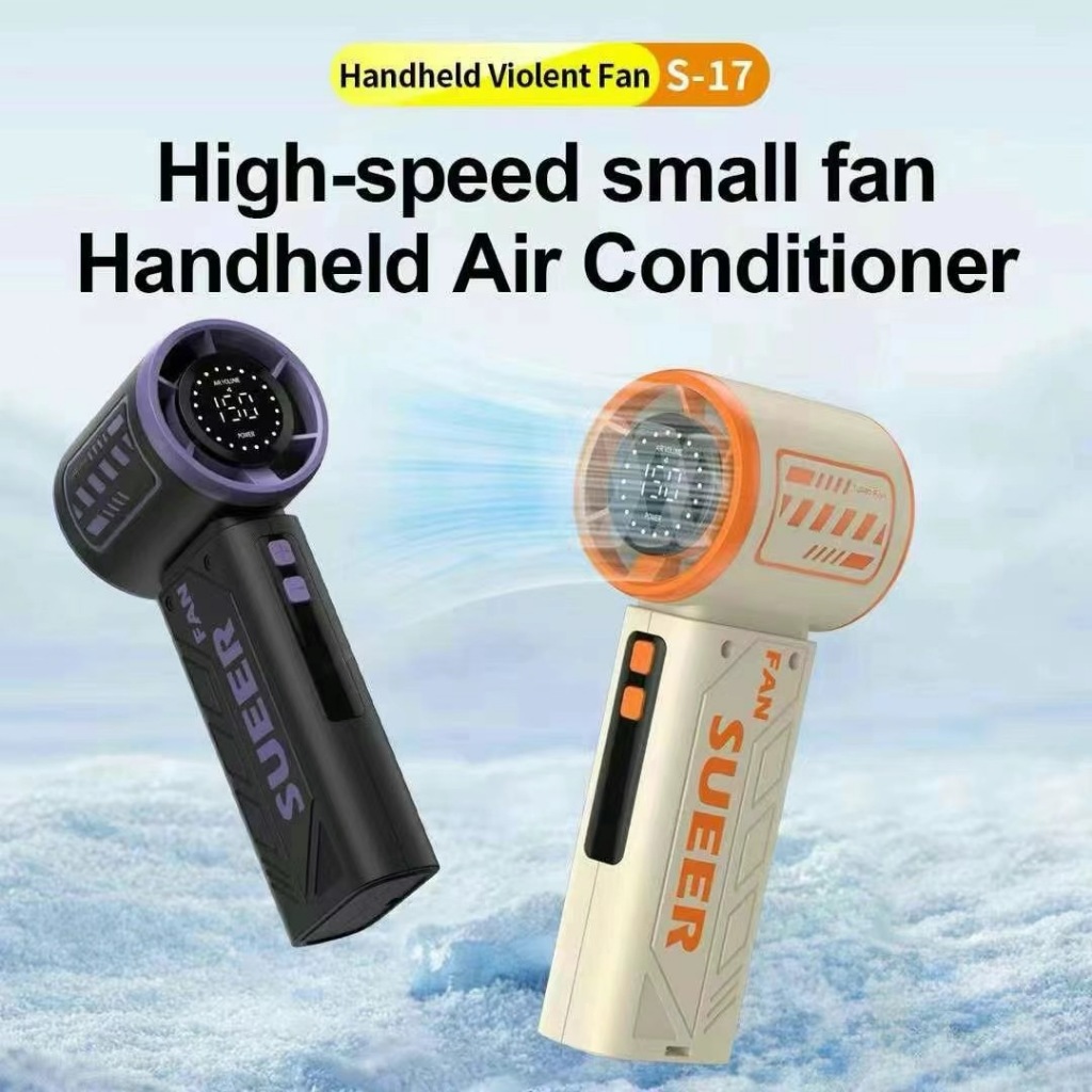 New High-Speed Handheld Ice Compress Fan Mech Digital Display Turbine ...