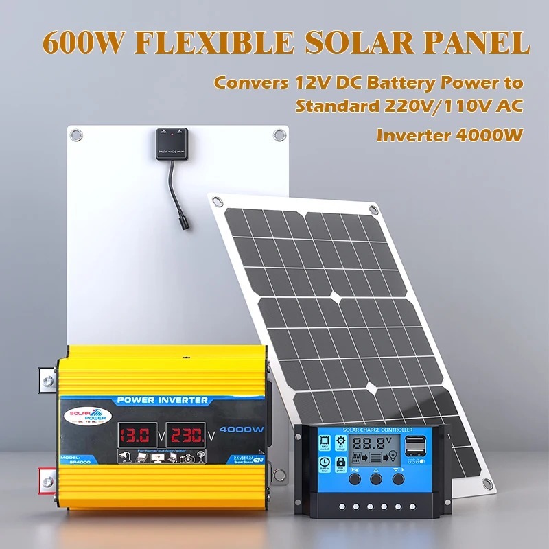 3000W Solar Inverter Kit Complete Power Generation Solar Panel 220V ...