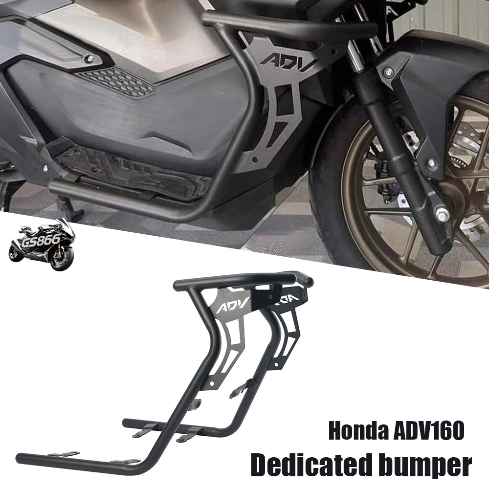 HONDA ADV 160 HALF CRASH GUARD MATTE BLACK HEAVY DUTY WITH ADV 160 LOGO DESIGN 1PAIR | Shopee ...