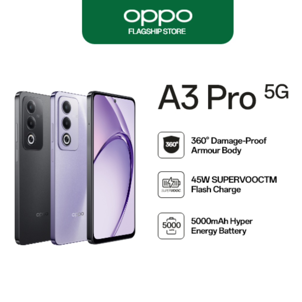 [NEW] OPPO A3 Pro 5G | 360° Damage-Proof Armor Body | 45W SUPERVOOC ...