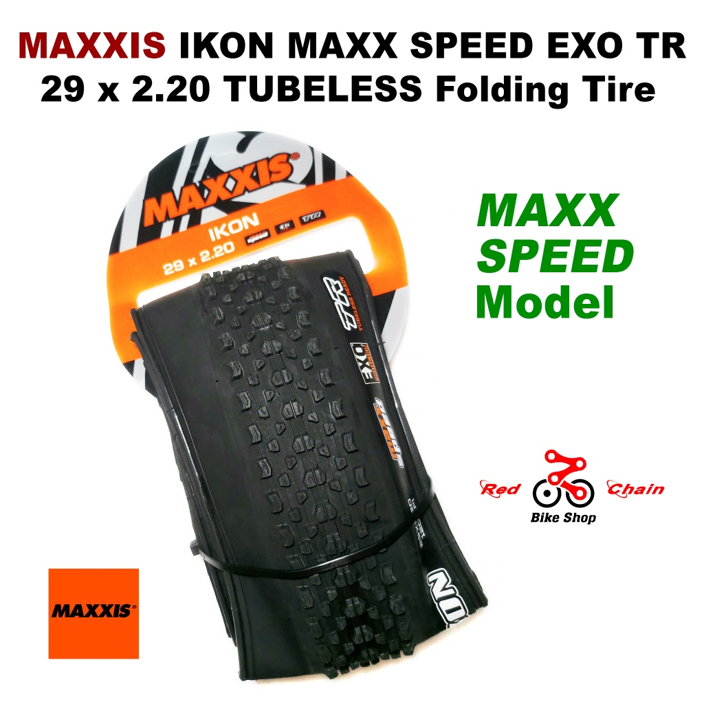 MAXXIS IKON MAXXSPEED EXO TR, 29 x 2.20 TUBELESS Folding Tire for XC ...